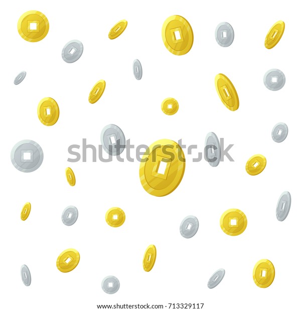 Transparent Seamless Background Gold Silver Chinese Stock Vector ...