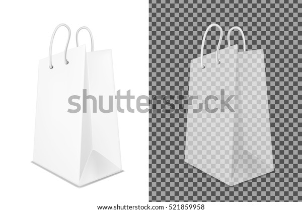 Transparent Shopping Paper Bag Packaging Purchase Stock Vector (Royalty ...
