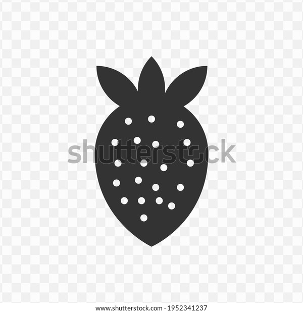 Transparent Strawberry Icon Png Vector Illustration Stock Vector ...