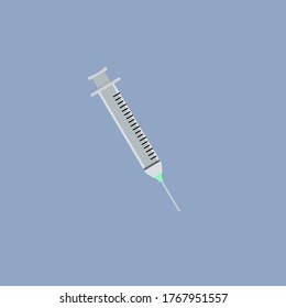 Transparent Syringe Dispenser Sharp Needle Injection Stock Vector ...