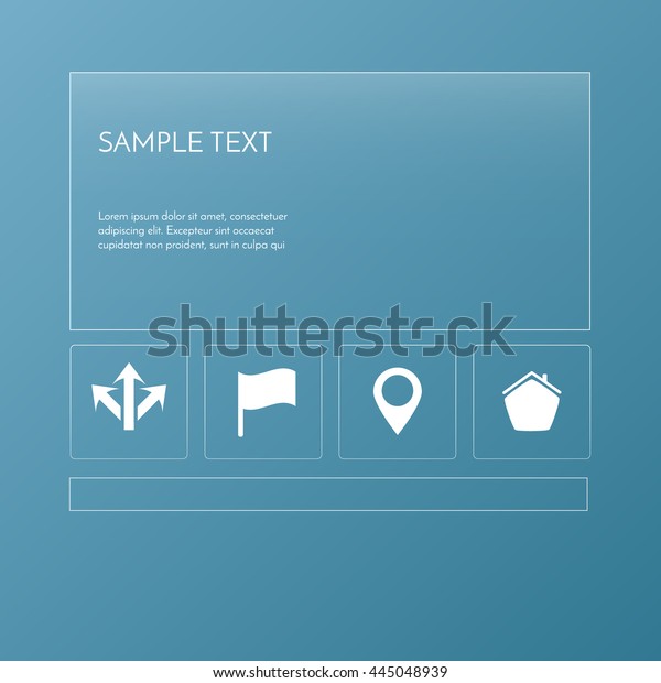Transparent Template Design Set Glass Banners Stock Vector (Royalty ...