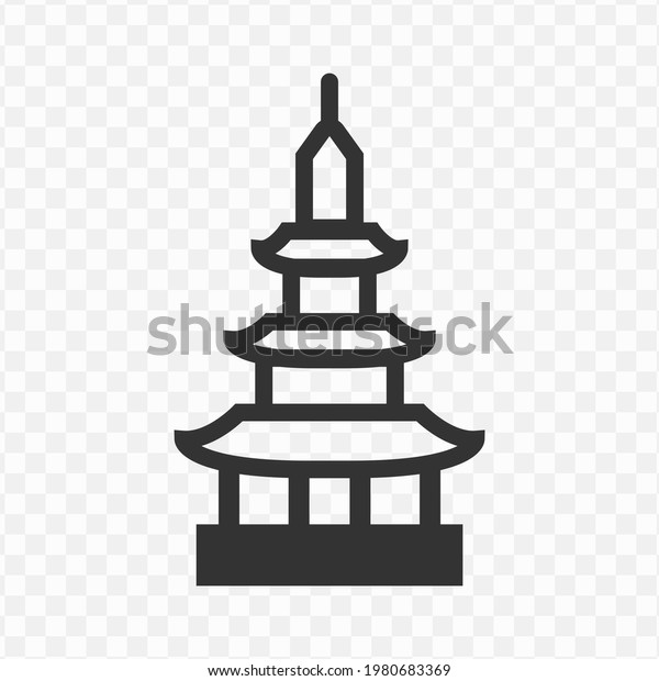 Transparent Temple Icon Png Vector Illustration Stock Vector (Royalty ...