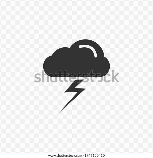 Transparent Thunder Cloud Icon Png Vector Stock Vector (Royalty Free ...