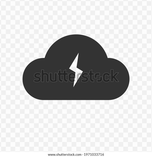 Transparent Thunder Icon Png Vector Illustration Stock Vector (Royalty ...