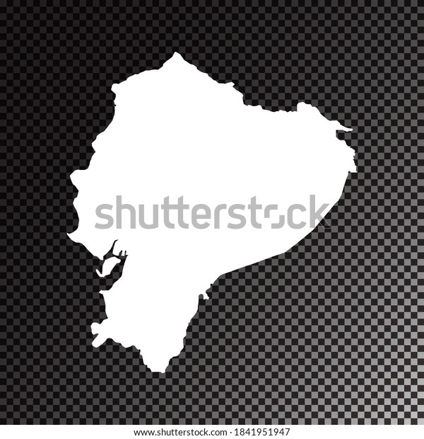 Transparent Vector Black Map Ecuador Stock Vector (Royalty Free ...