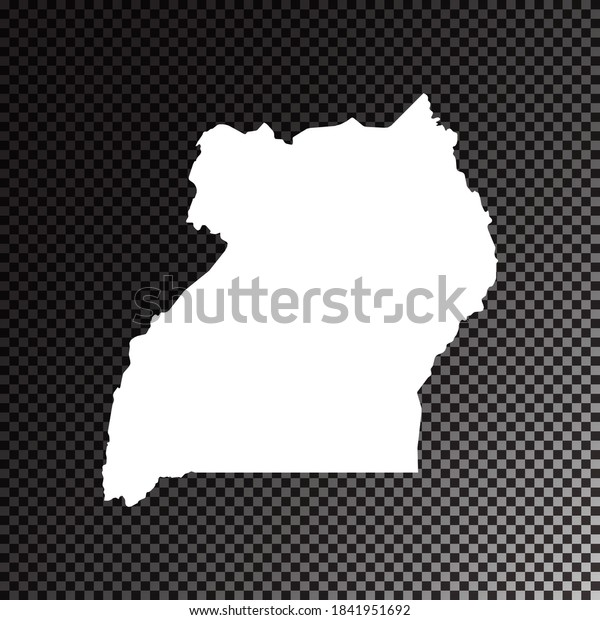 Transparent Vector Black Map Uganda 库存矢量图（免版税）1841951692 | Shutterstock