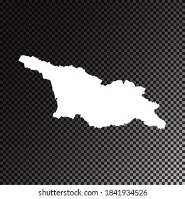 Transparent Vector Black White Map Georgia Stock Vector (Royalty Free ...