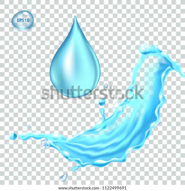 Transparent Vector Water Splash Water Drop: เวกเตอร์สต็อก (ปลอดค่า ...