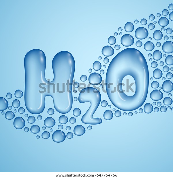 Transparent Water Drops H2o On Light Stock Vector (Royalty Free ...