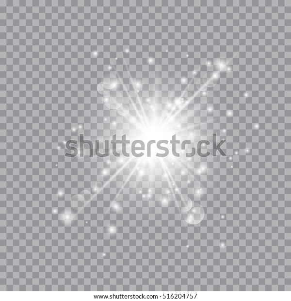 Transparent White Glow Light Effect Star: เวกเตอร์สต็อก (ปลอดค่า ...