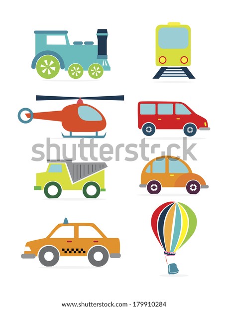 Transport Design Flat Over White Background Stock Vector (Royalty Free ...