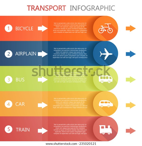 Transport Infographic Vector Illustration Stock Vector (Royalty Free ...