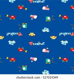 Transport Kids Pattern Vector Illustration Stock Vector (Royalty Free ...