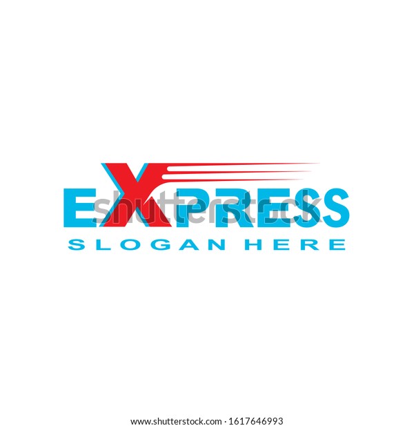 Transport Logistic Logo Express Letters Moving Stock Vector (Royalty ...