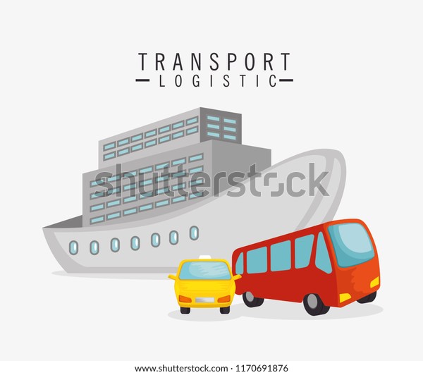 Transport Logistic Set Vehicles Stock Vector (Royalty Free) 1170691876 ...