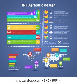Transport Traffic Infographics Elements Charts Graphs: vetor stock ...