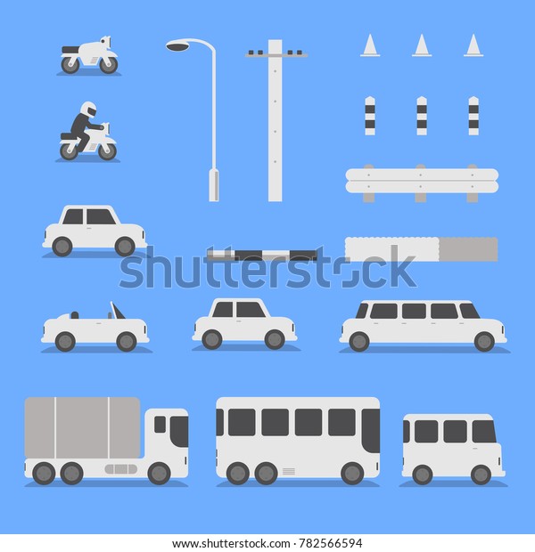 Transport Vehicles Collection Vector Illustration Stock Vector (Royalty ...