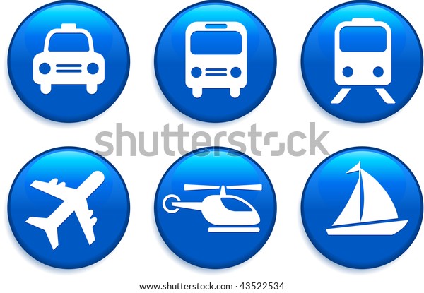Transportation Buttons Original Vector Illustration Buttons Stock ...