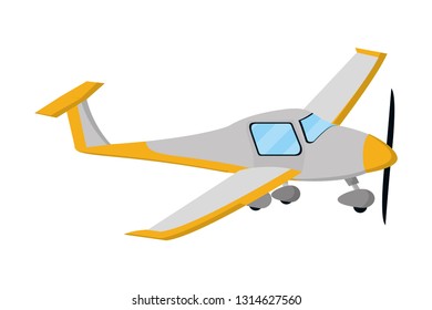 Ultralight Aircraft Transportation Cartoon Character Side Stock Vector ...