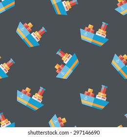 Transportation Container Ship Flat Iconeps10 Seamless Stock Vector (Royalty Free) 297146690 ...