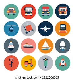 Transportation Flat Icons Editable Flat Icons Stock Vector (Royalty ...