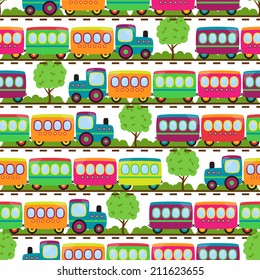 Transportation Themed Seamless Tileable Background Pattern: vector de ...