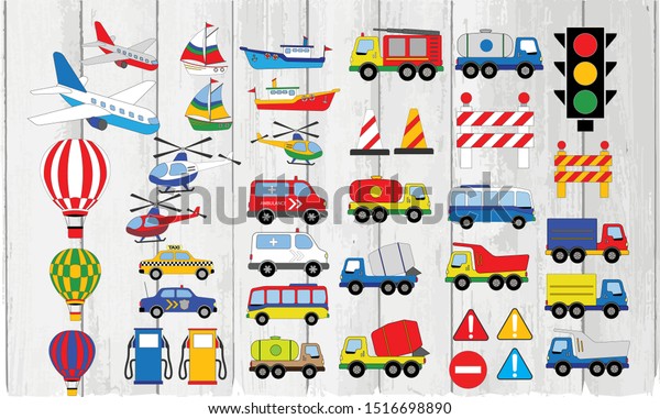 Transportation Vehicle Clipart Vector Construction Equipment Stock ...