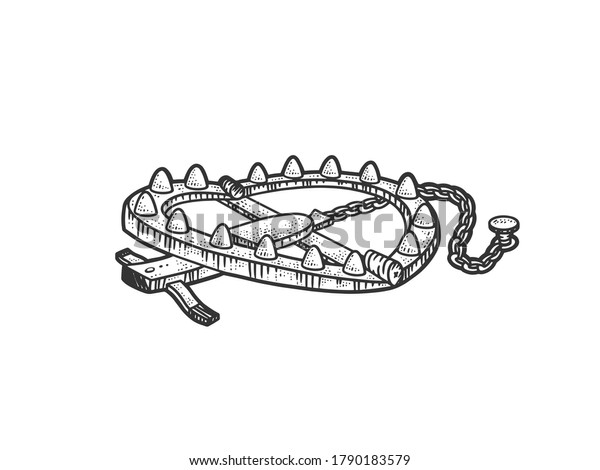 Trap Sketch Engraving Vector Illustration Tshirt Stock Vector (Royalty ...