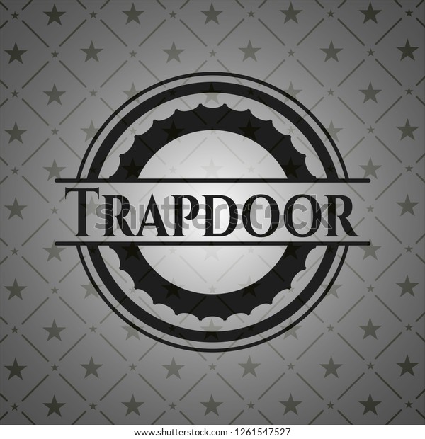 Trapdoor Realistic Black Emblem Stock Vector (Royalty Free) 1261547527 ...