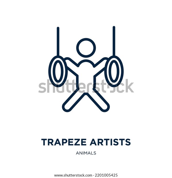 Trapeze Artists Icon Animals Collection Thin Stock Vector (Royalty Free ...