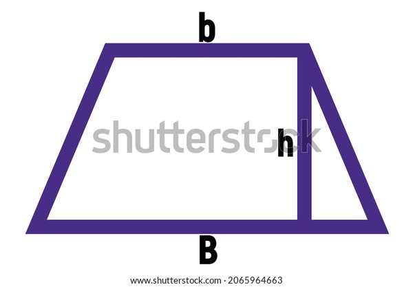 Trapeze Represented How Calculate Area Through Stock Vector (Royalty ...