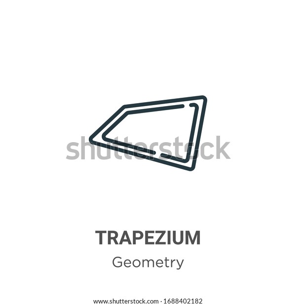 Trapezium Outline Vector Icon Thin Line Stock Vector (Royalty Free ...