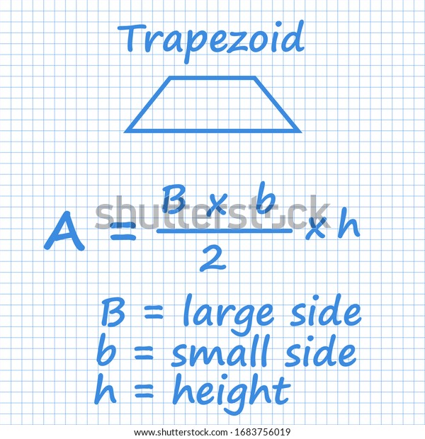 Trapezoid Area Formula Mathematical Formulas On Stock Vector (Royalty ...