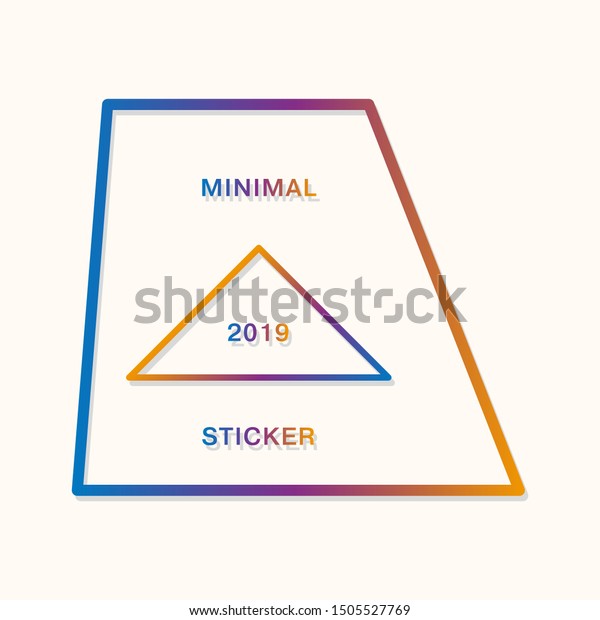 Trapezoid Sticker Color Gradient Minimal Symbol Stock Vector (Royalty ...