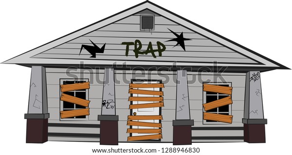 Traphouse Cartoon Trap Stock Vector (Royalty Free) 1288946830 ...