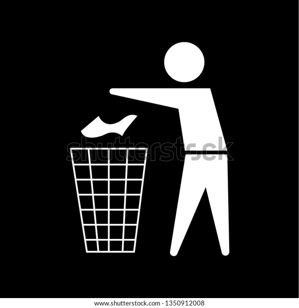 Trash Bin Trash Can Recycling Sign Stock Vector (Royalty Free ...