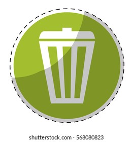 Trash Can Button Icon Image Vector Stock Vector (Royalty Free ...