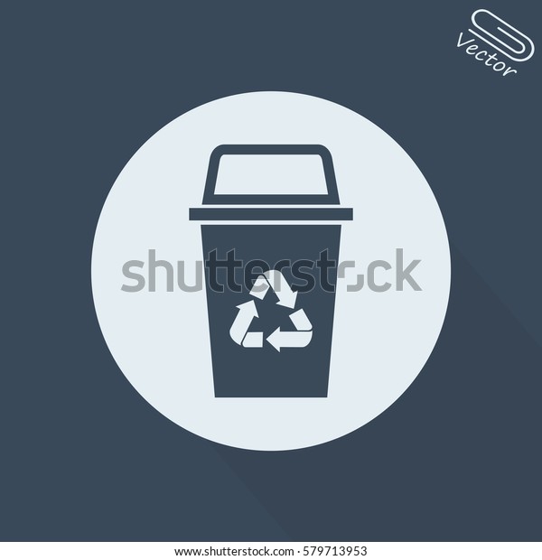 Trash Can Disposal Waste Stock Vector (Royalty Free) 579713953 ...