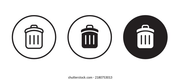 Trash Can Icon Garbage Clean Recycle Stock Vector (Royalty Free ...