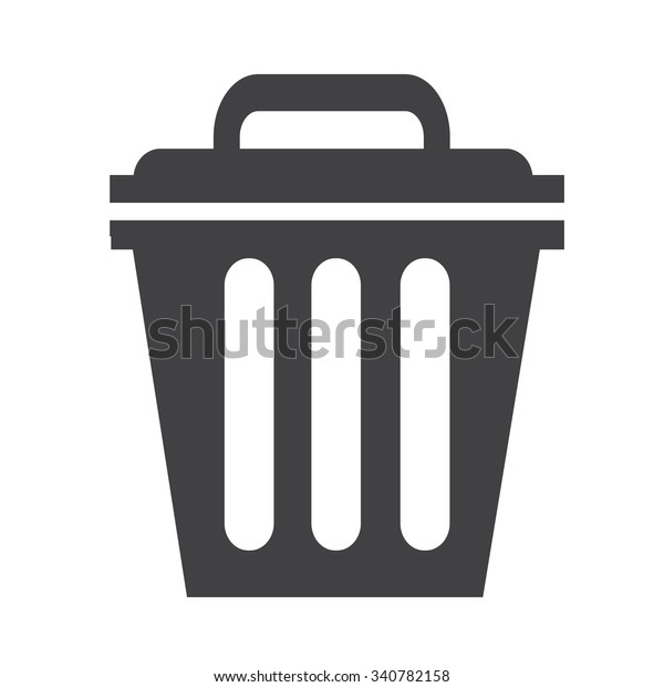 Trash Can Icon Symbol Illustration Stock Vector (Royalty Free ...