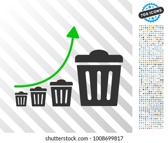 Trash Growing Trend Icon 700 Bonus Stock Vector (Royalty Free ...