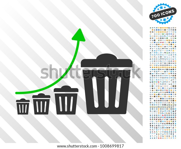 Trash Growing Trend Icon 700 Bonus Stock Vector (Royalty Free ...