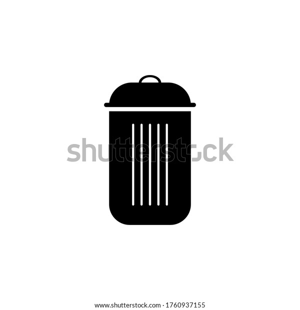 Trash Icon Dustbin Symbol Vector Illustration Stock Vector (Royalty ...