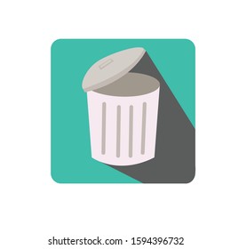 Red Can Trash Emblem Icon Vector Stock Vector (Royalty Free) 597827942 ...