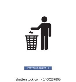 Trash Man Icon Vector Illustration Stock Vector (Royalty Free ...