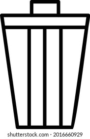 Trash Outline Vector Design Icon Stock Vector (Royalty Free) 2016660929 ...