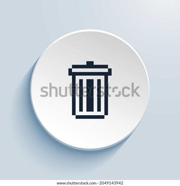 Trash Pixel Art Icon Design Button Stock Vector (Royalty Free) 2049143942