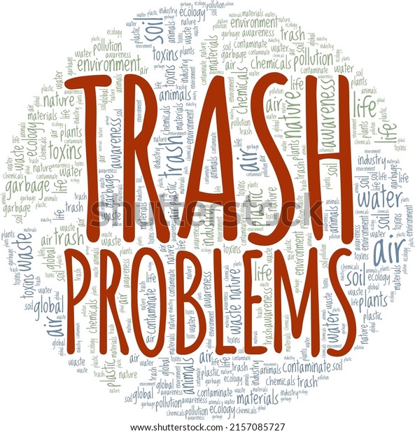 Trash Problems Word Cloud design design: vector de stock (libre de ...