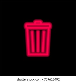Trash Red Glowing Neon Ui Ux Stock Vector (Royalty Free) 709618492 ...