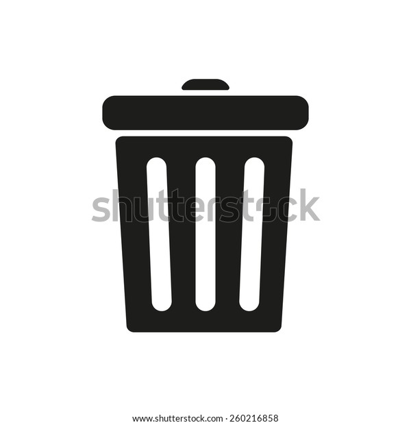 El icono del basurero. Símbolo dustbin.: vector de stock (libre de ...